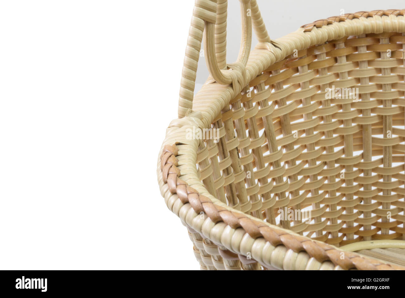 hand made basket isolated on white background Stock Photo - Alamy