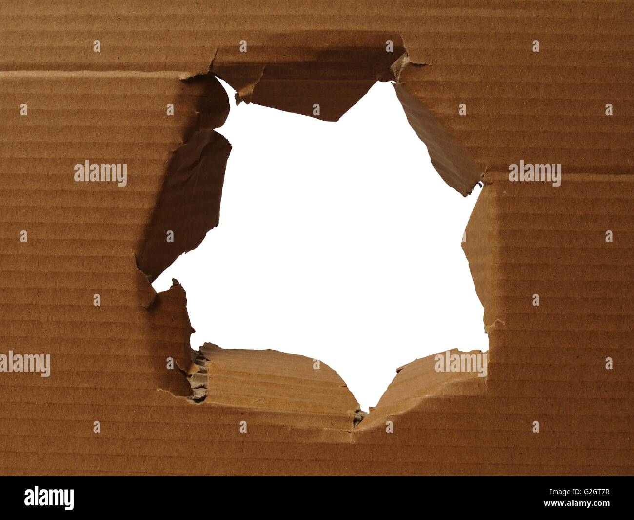 Cardboard with hole Stock Photo - Alamy