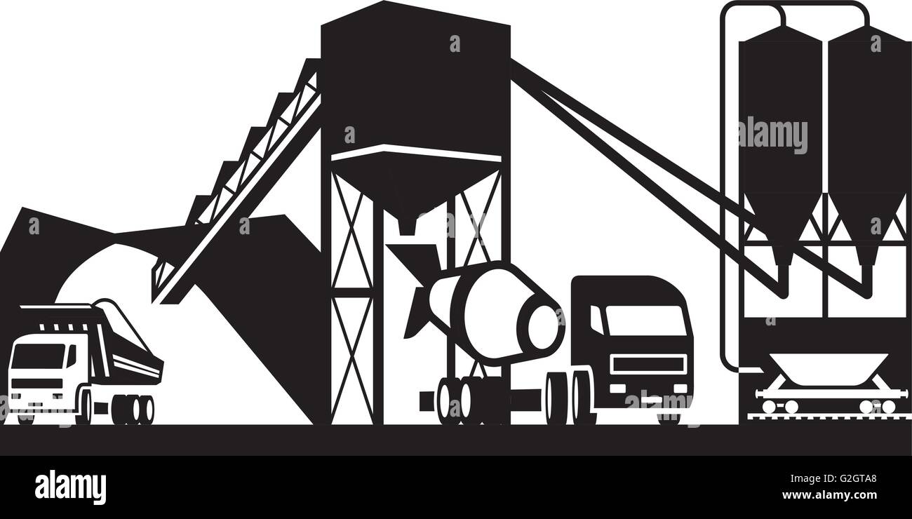 Concrete hopper Stock Vector Images - Alamy