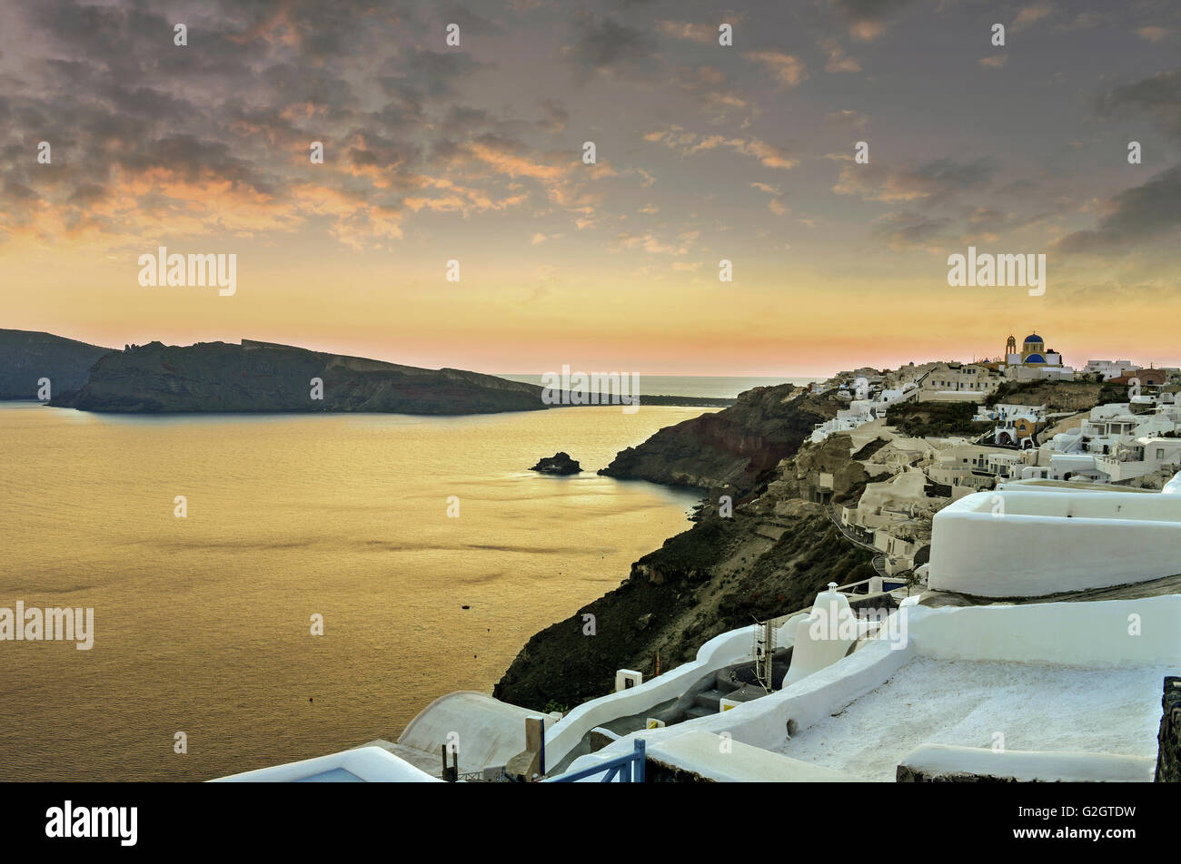 Santorini sunset view hi-res stock photography and images - Alamy