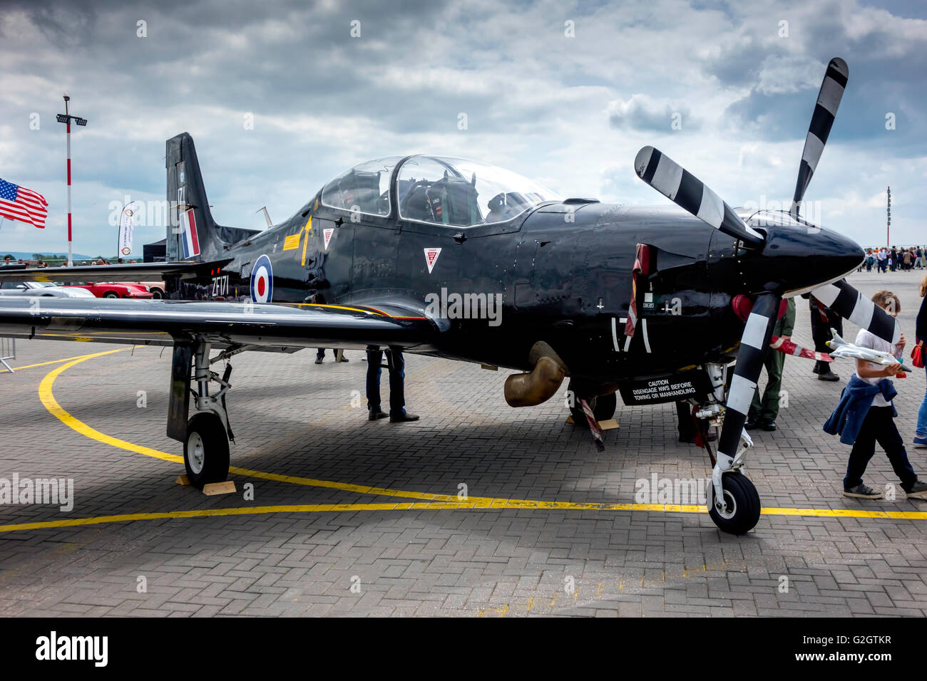 Royal Air Force aircraft Embraer Emb-312 Tucano T1 trainer on display ...