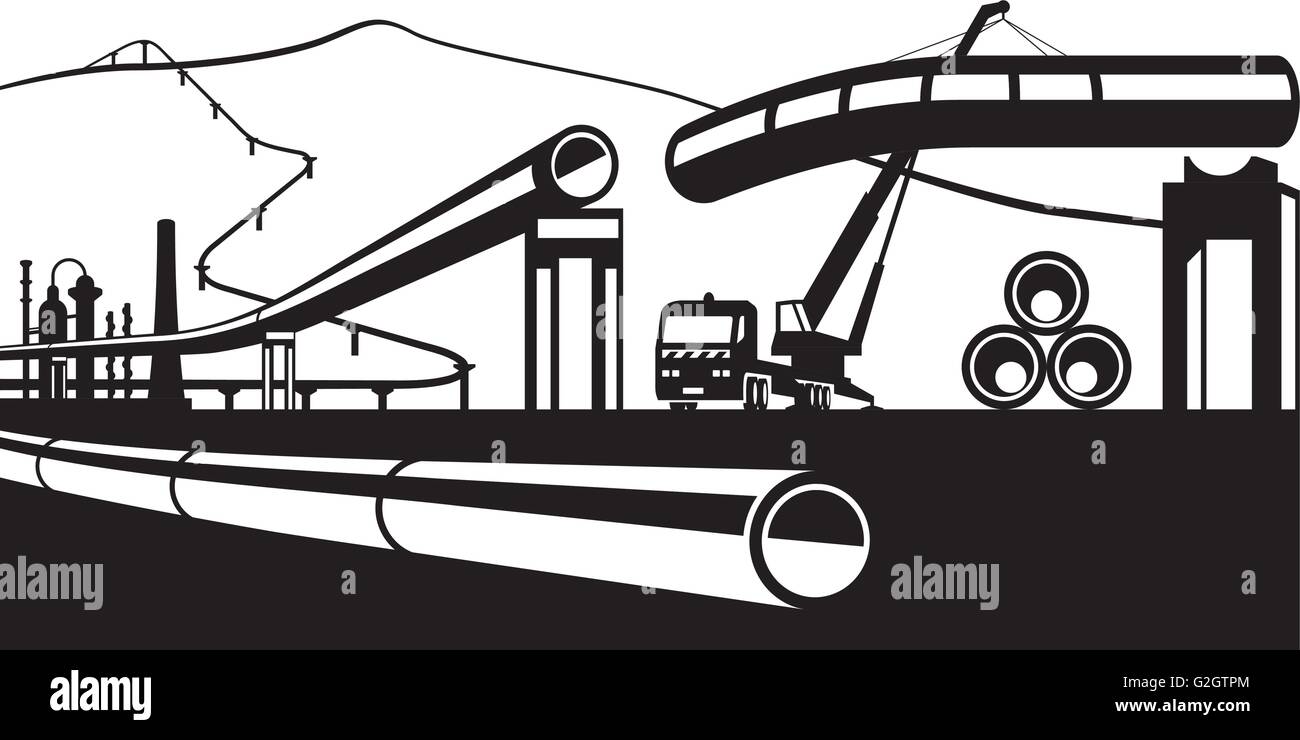 Main gas pipeline Stock Vector Images - Alamy