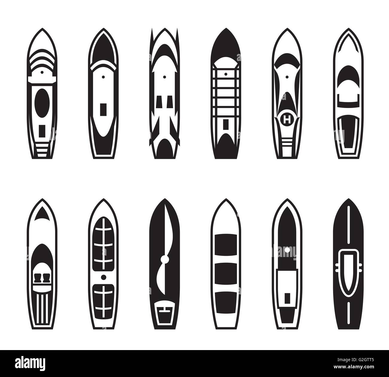 Boat from above Stock Vector Images - Alamy