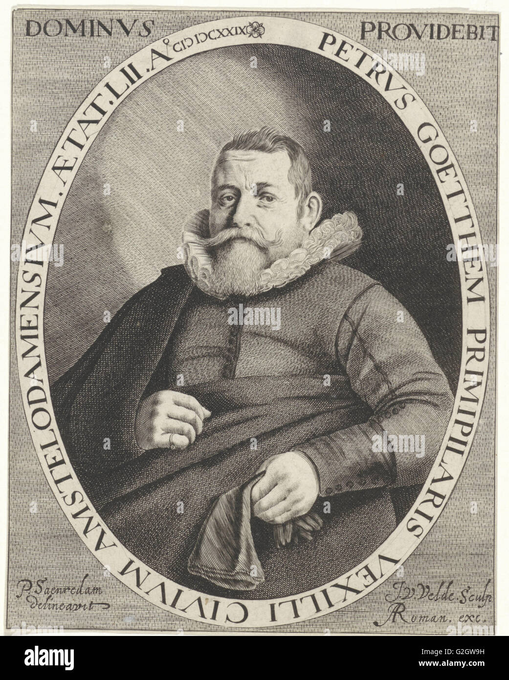 Portrait of Peter Goetthem, Jan van de Velde (II), Aegidius Roman, 1629 ...