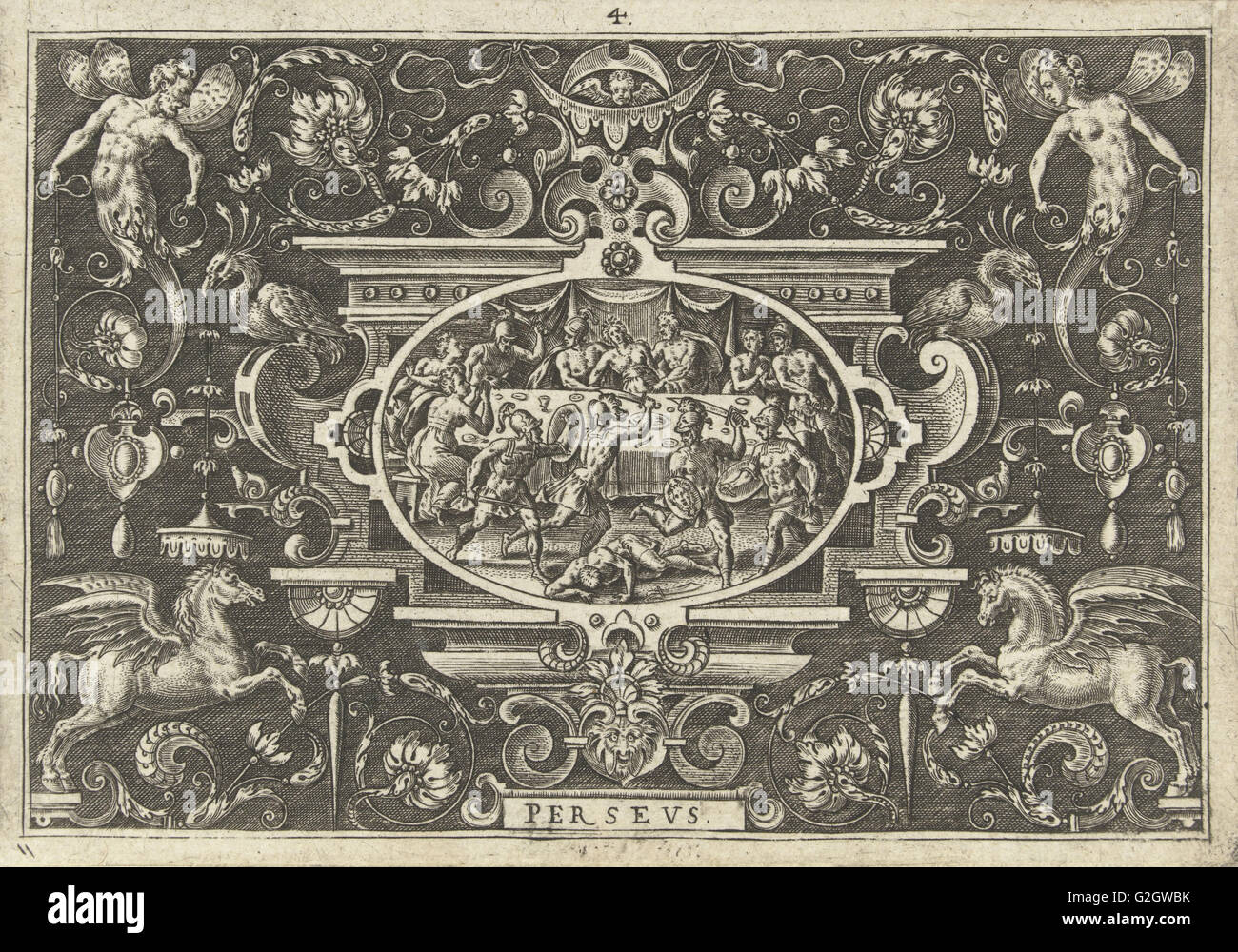 Wedding Feast of Perseus and Andromeda, print maker: Abraham de Bruyn ...