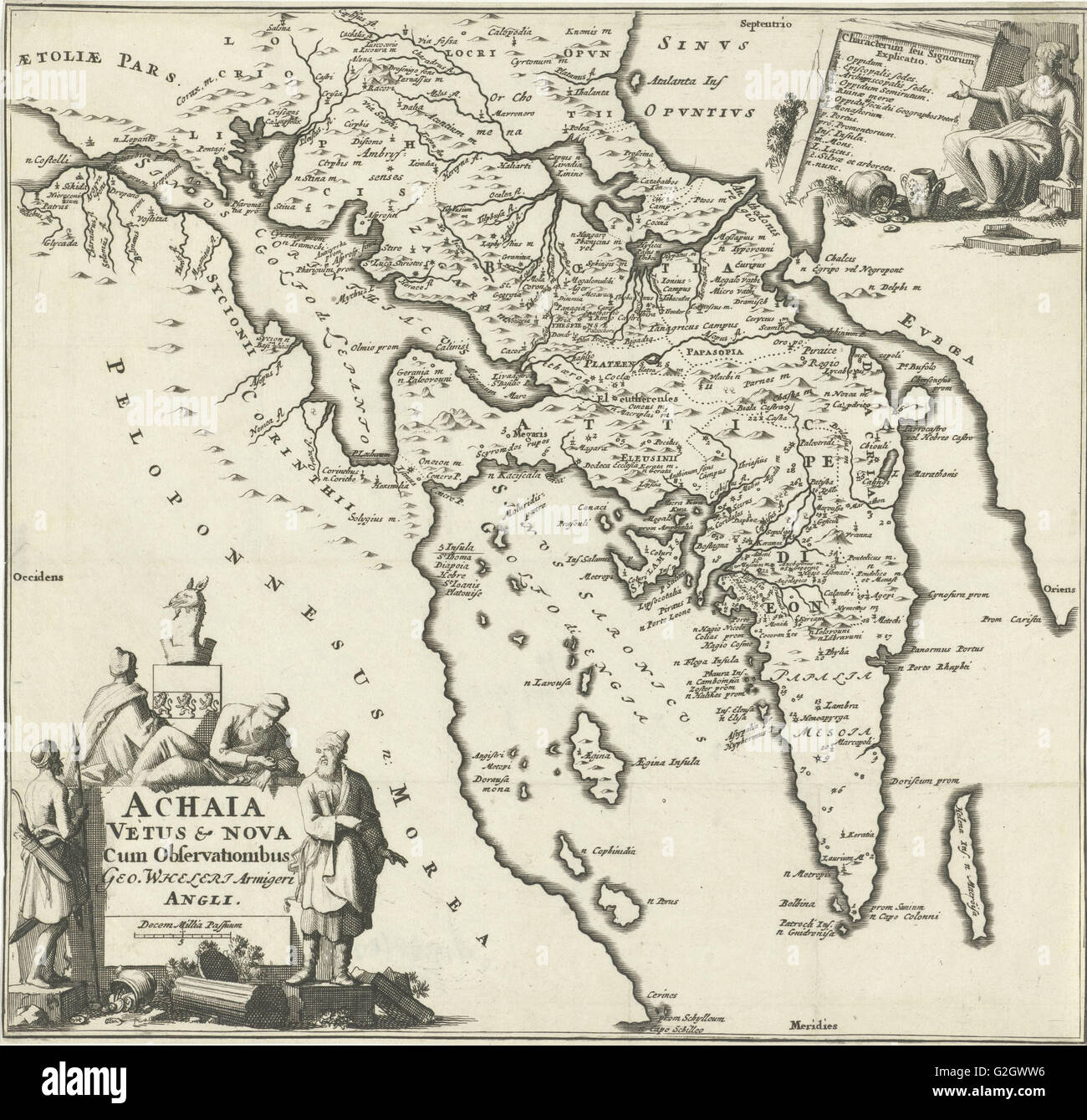 Map of Achaea, Jan Luyken, Joannes Wolters, 1689 Stock Photo - Alamy