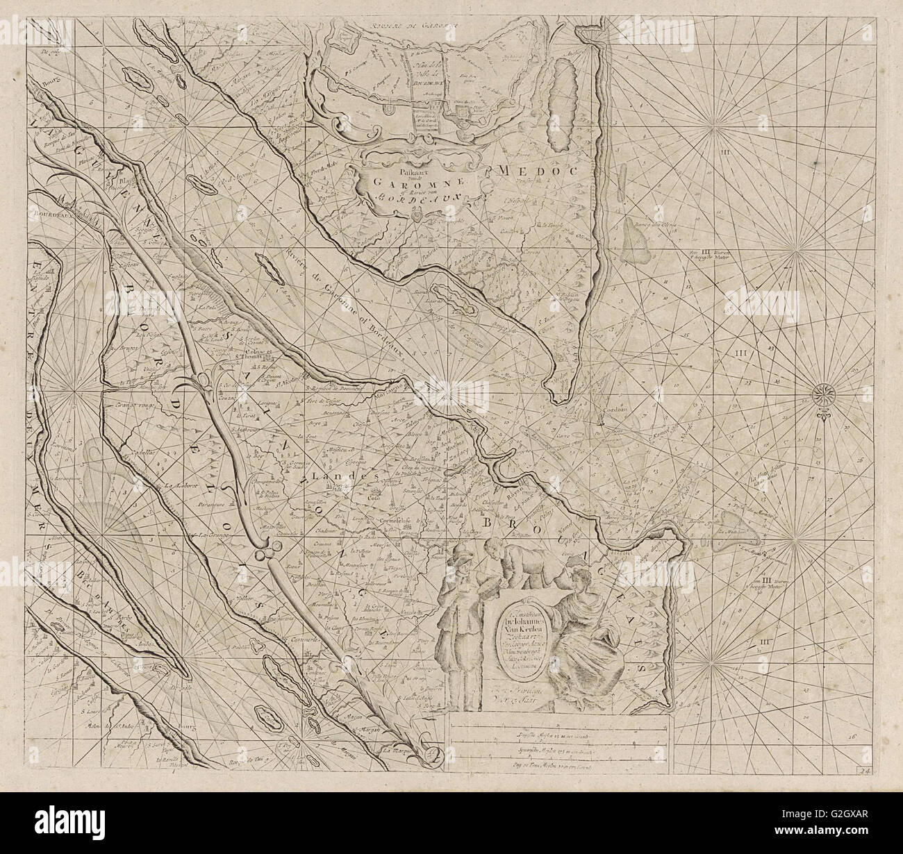 River gironde map hi-res stock photography and images - Alamy