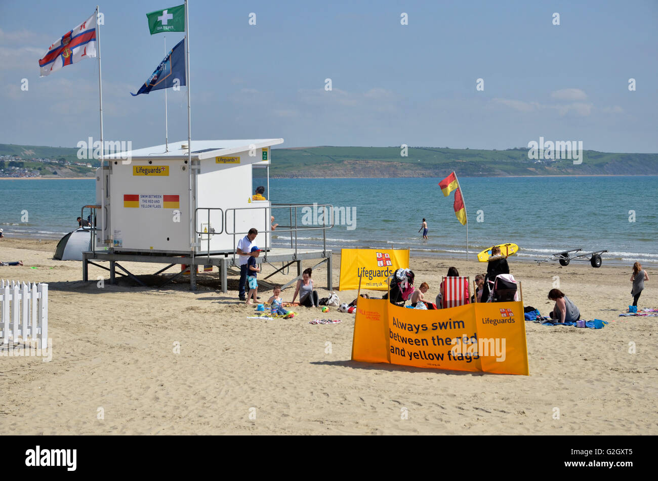 Lifeguards flags hi-res stock photography and images - Alamy