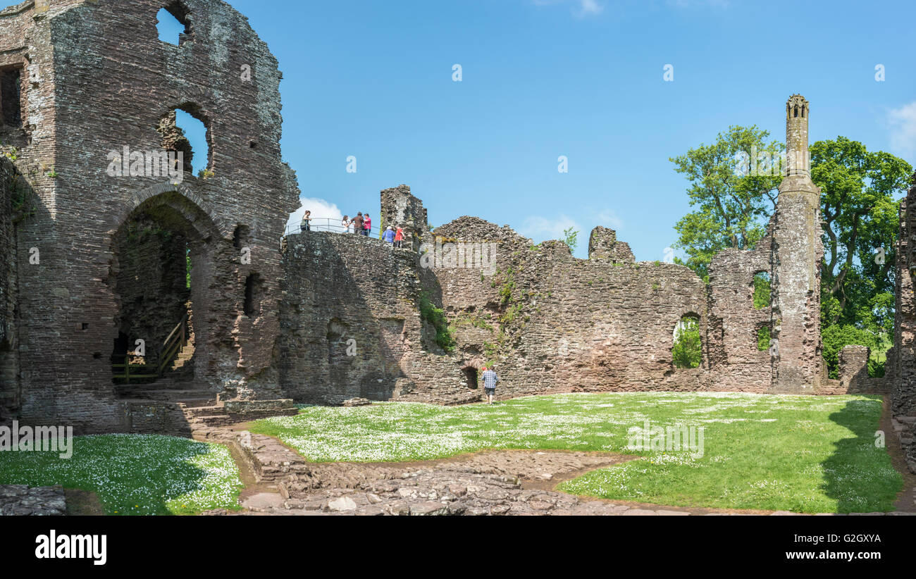 The picturesque ruins of a small castle on a bright summer day Stock ...