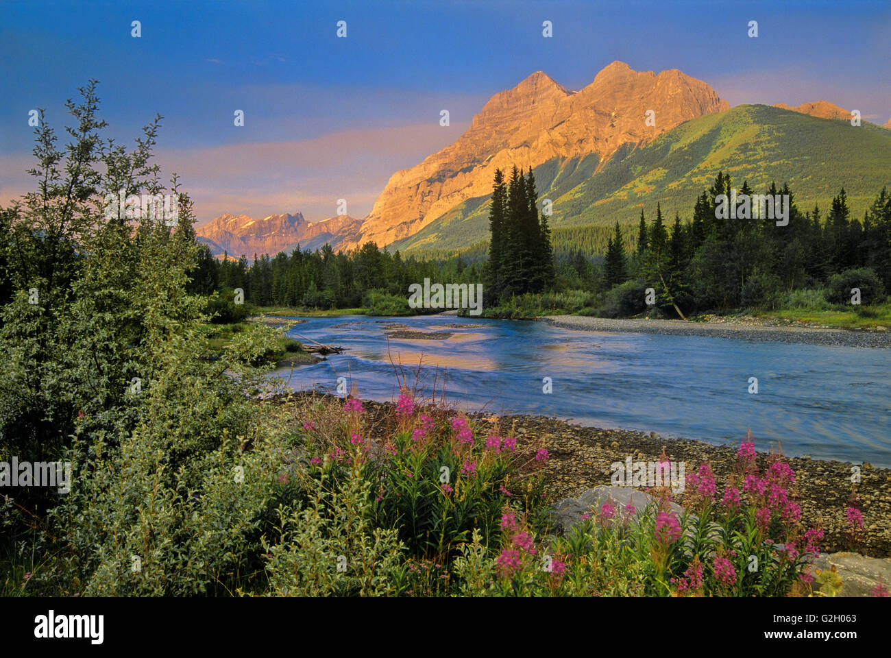 Kananaskis River and the Canadian Rockies Kananaskis Country Alberta ...