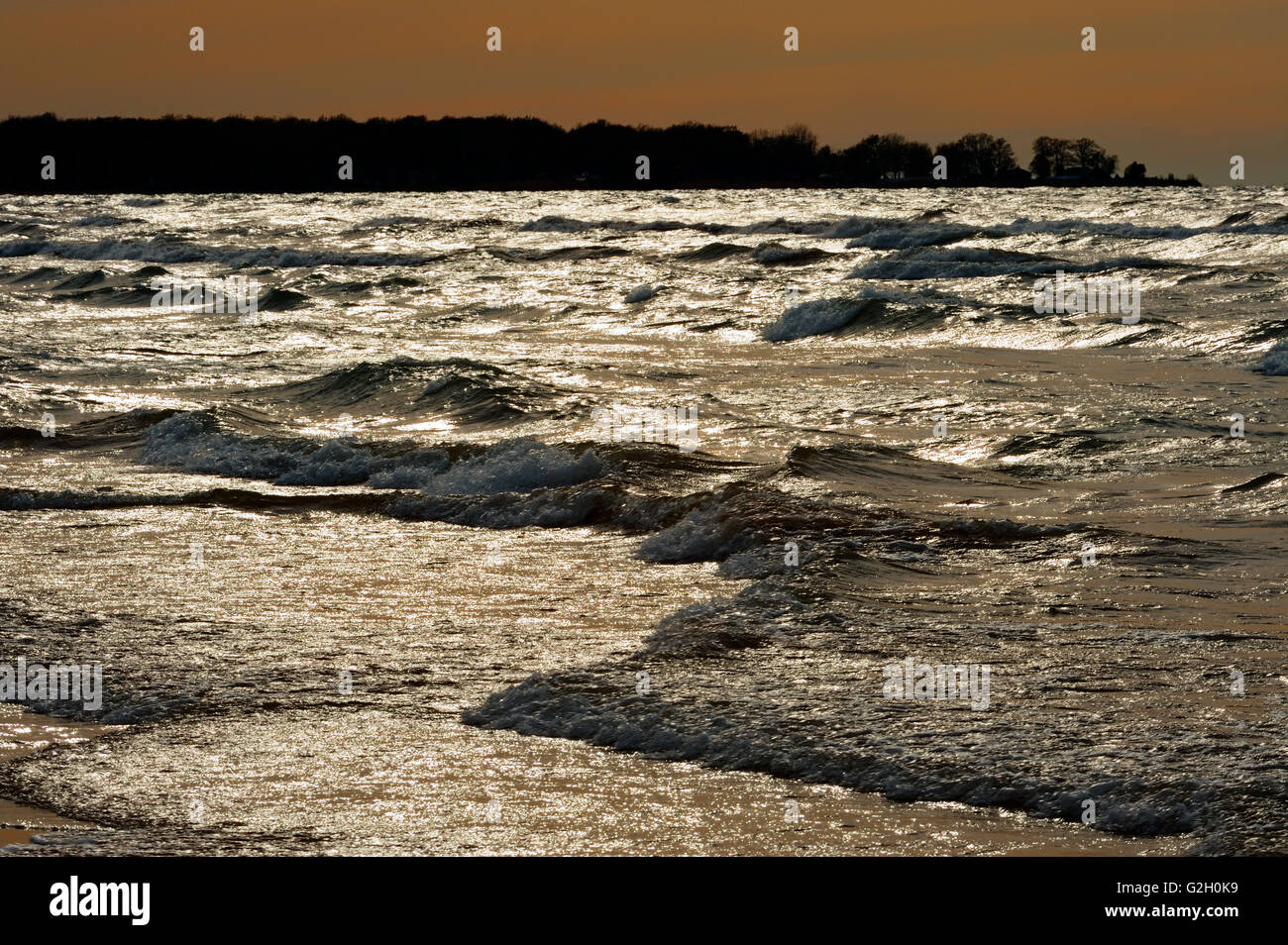 Sunset on Lake Huron Ipperwash Ontario Canada Stock Photo - Alamy