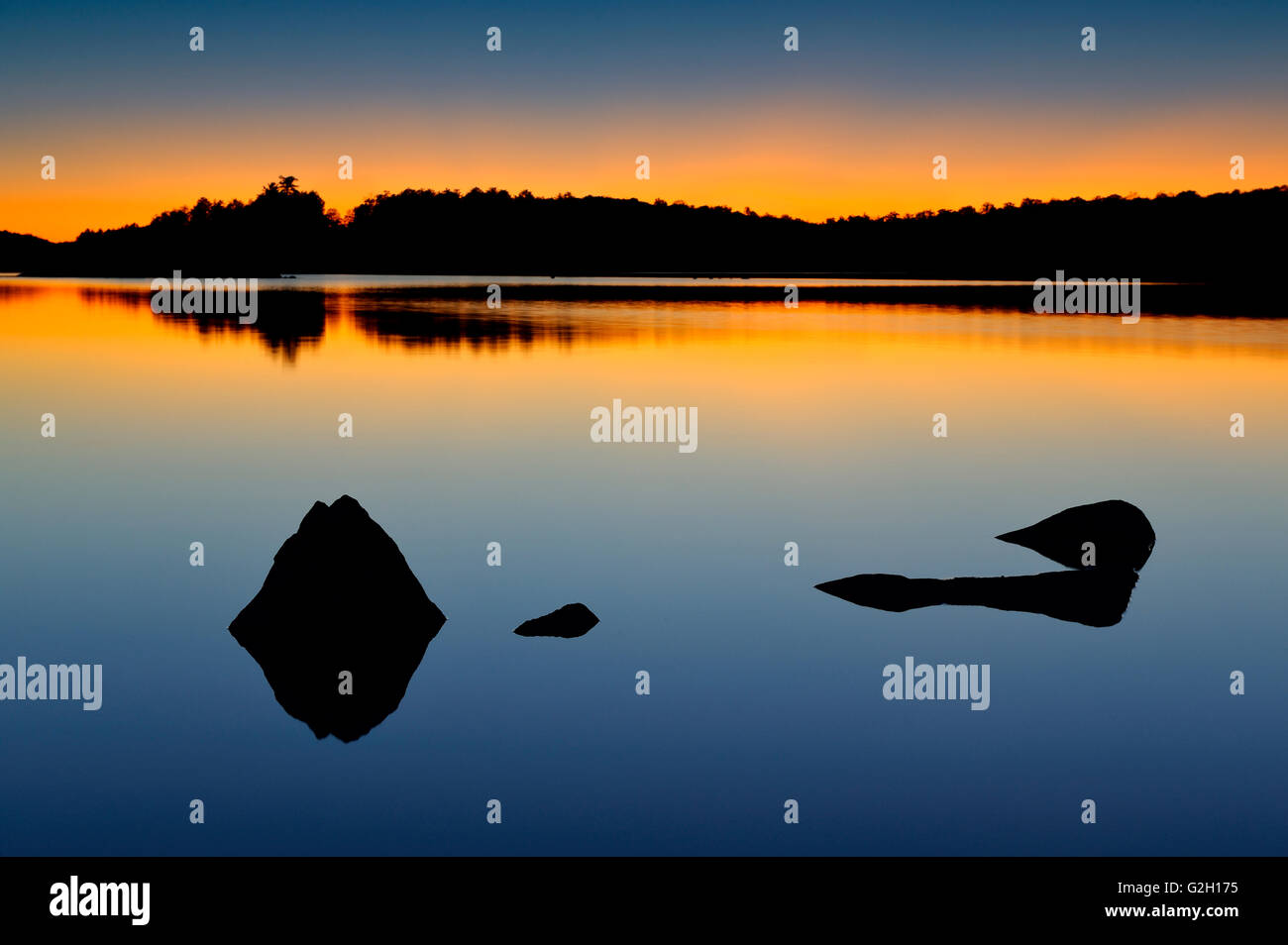 Dusk on Paudash Lake Paudash Lake Ontario Canada Stock Photo - Alamy