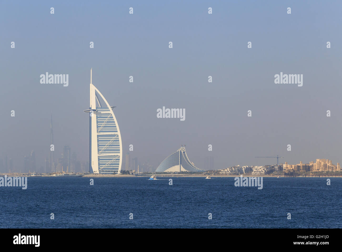 cityscape of Dubai from sea Stock Photo - Alamy