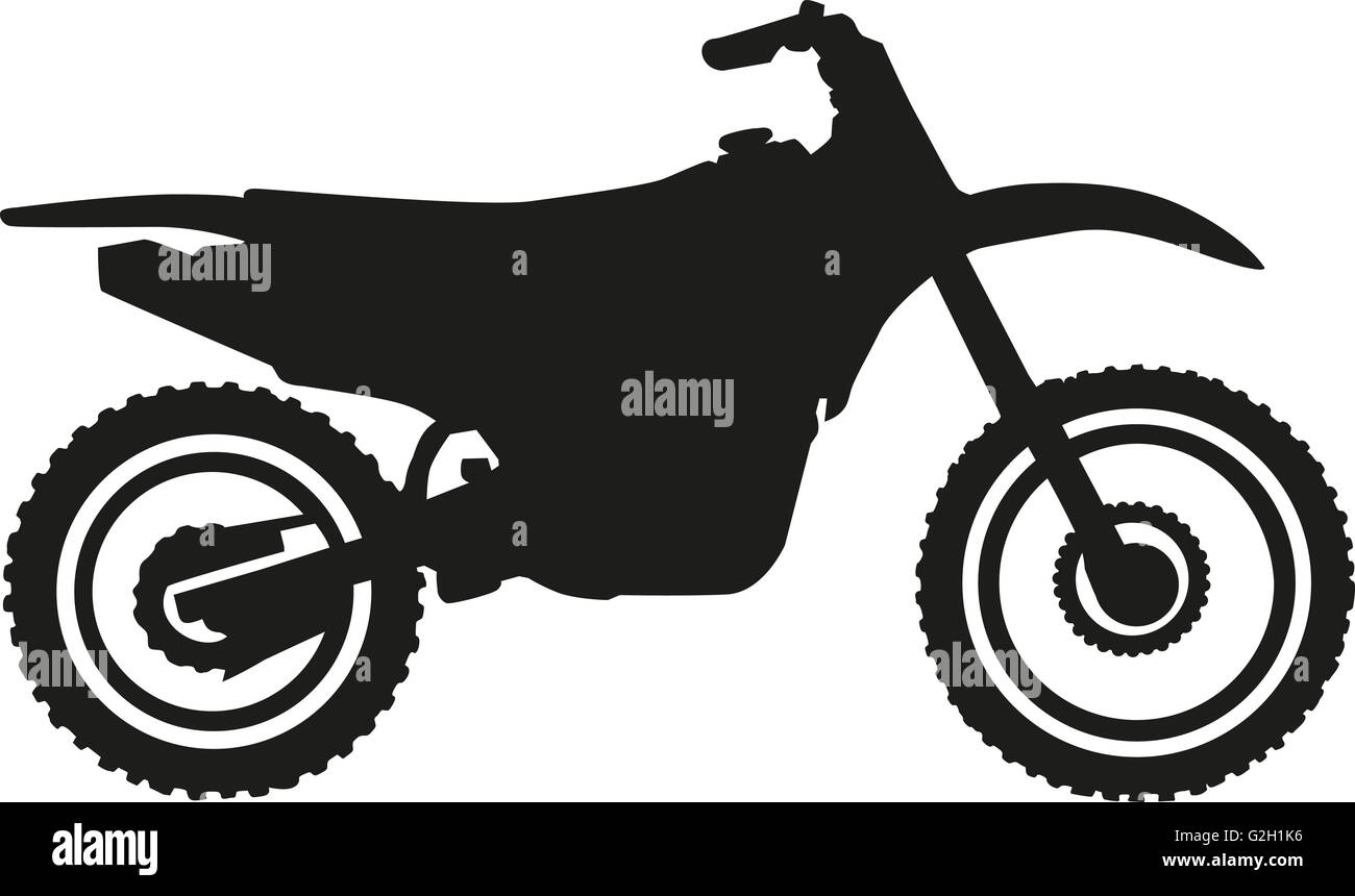 Vector motocross rider silhouette Cut Out Stock Images & Pictures - Alamy