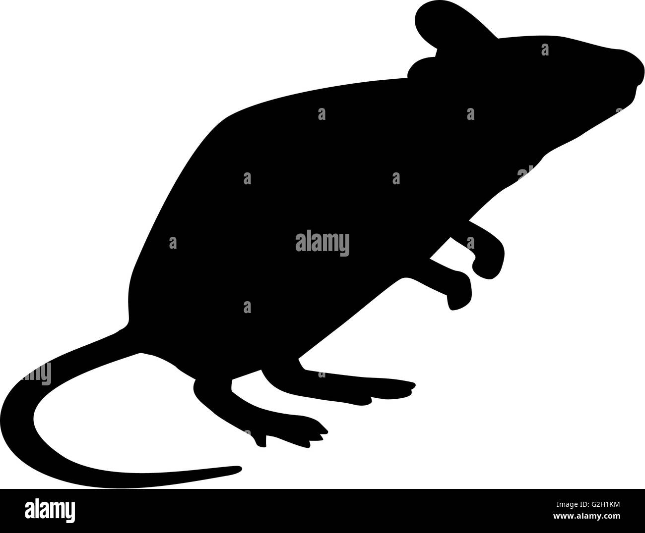 Mouse silhouette standing Stock Photo - Alamy