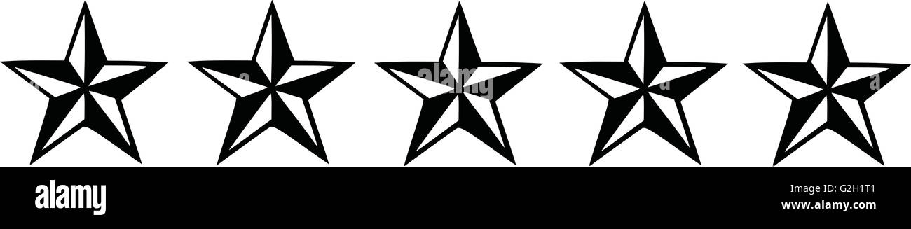 Five star stars Black and White Stock Photos & Images - Alamy