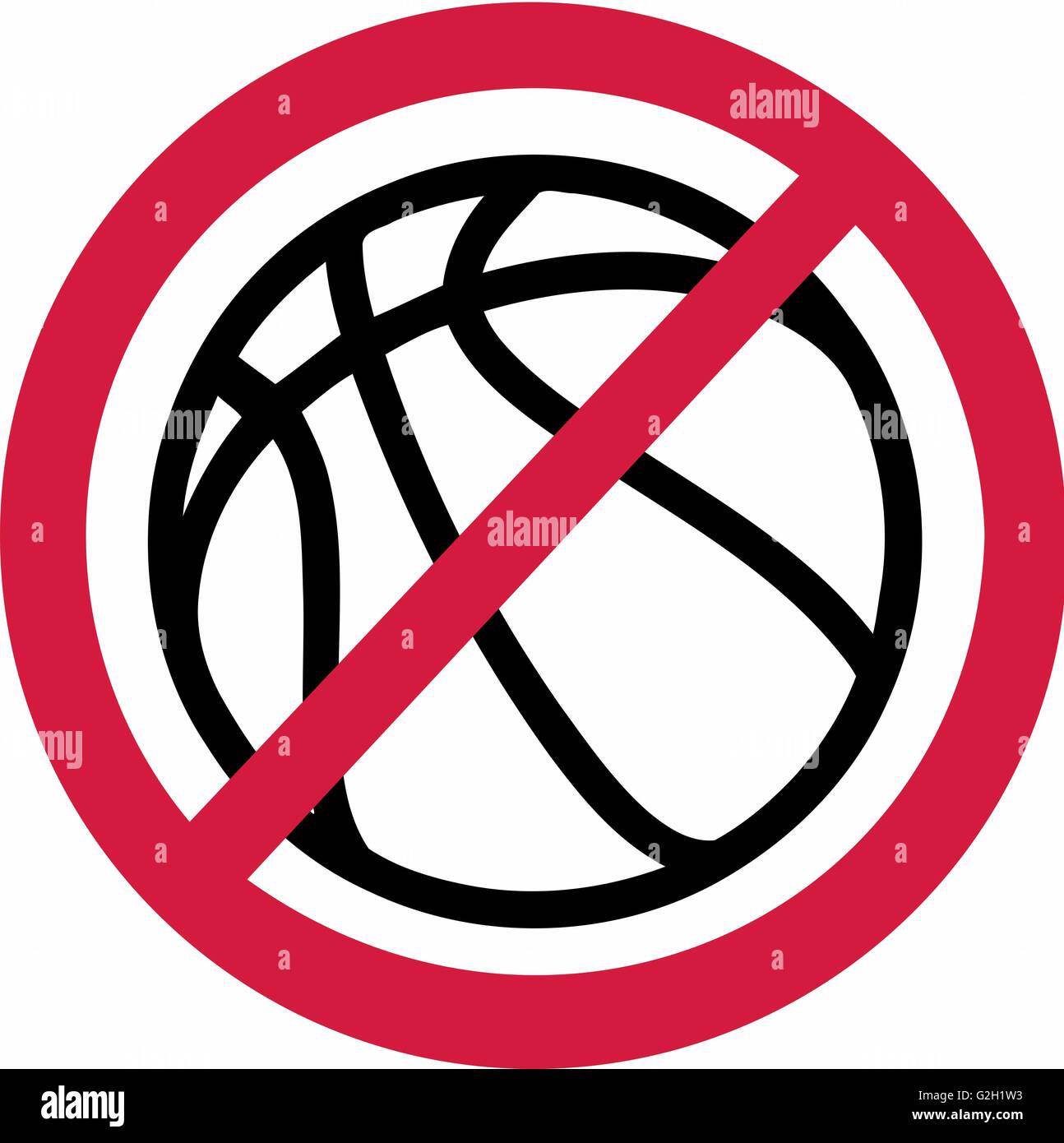 No Basketball Ban Stock Photo - Alamy
