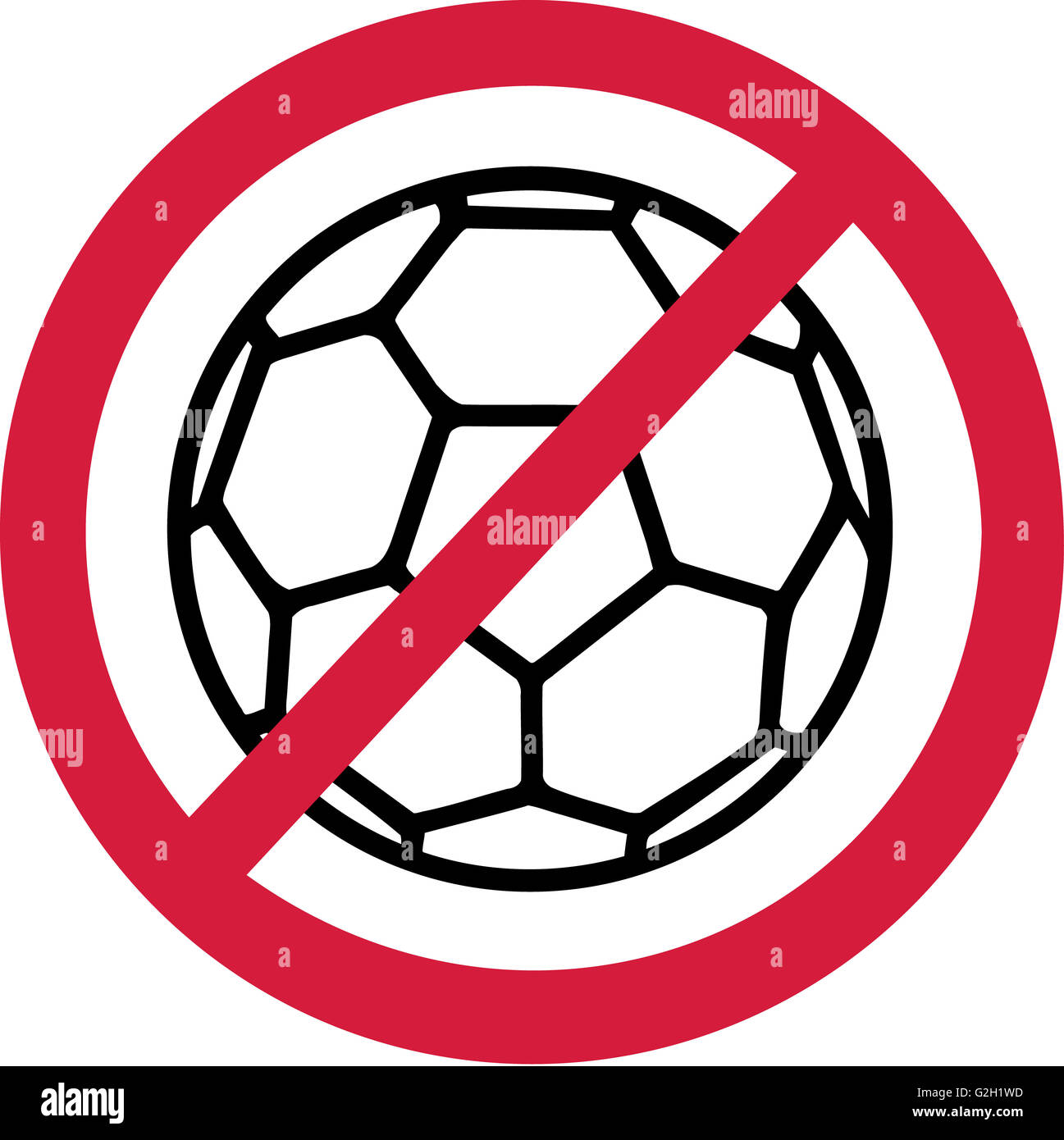 No Handball Ban Stock Photo - Alamy