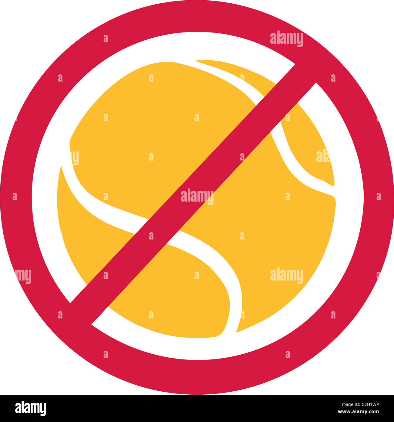 Tennis forbidden sign Stock Photo - Alamy