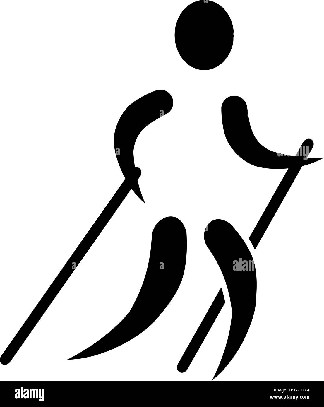 Nordic Walking icon Stock Photo - Alamy