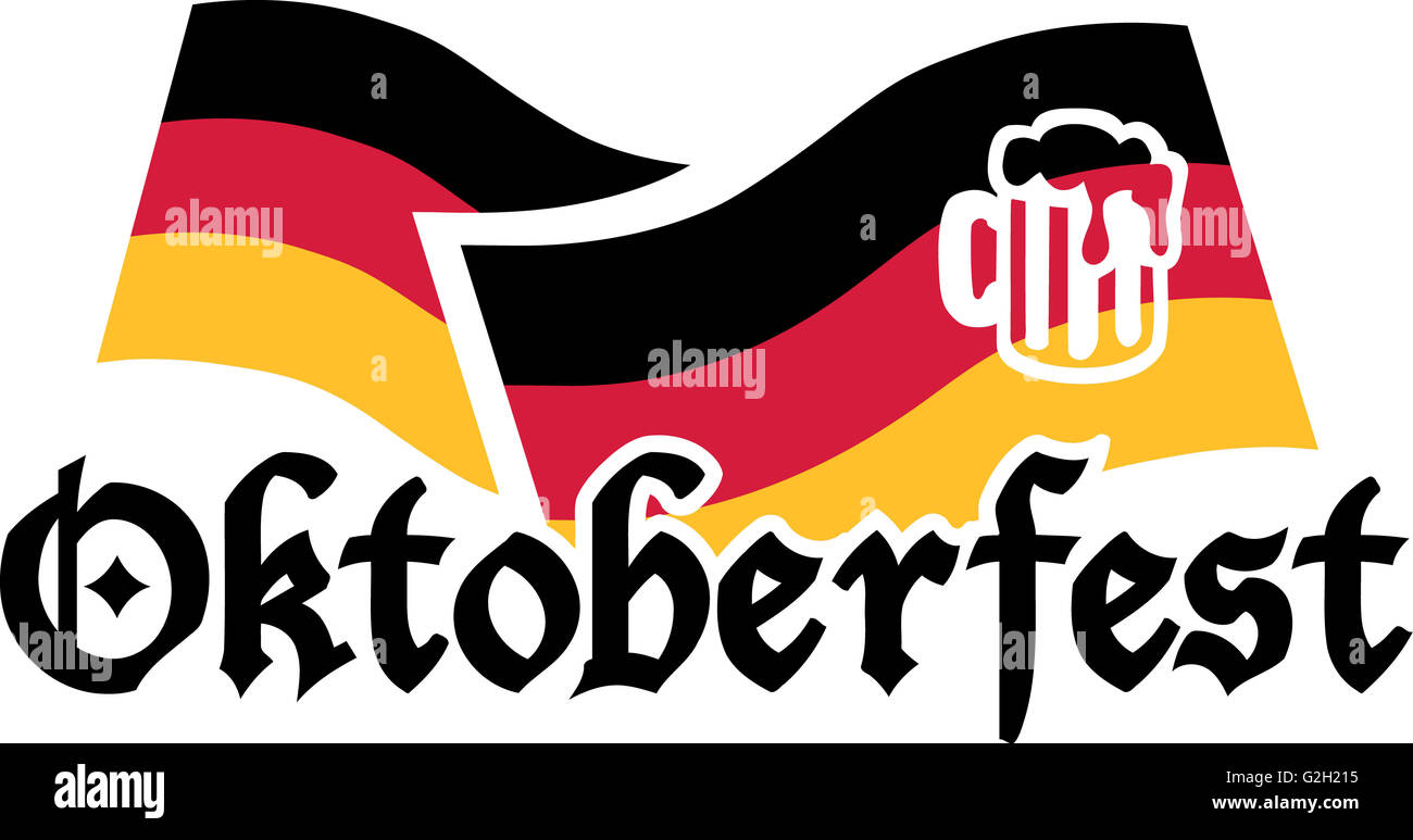 Oktoberfest with german flags Stock Photo - Alamy