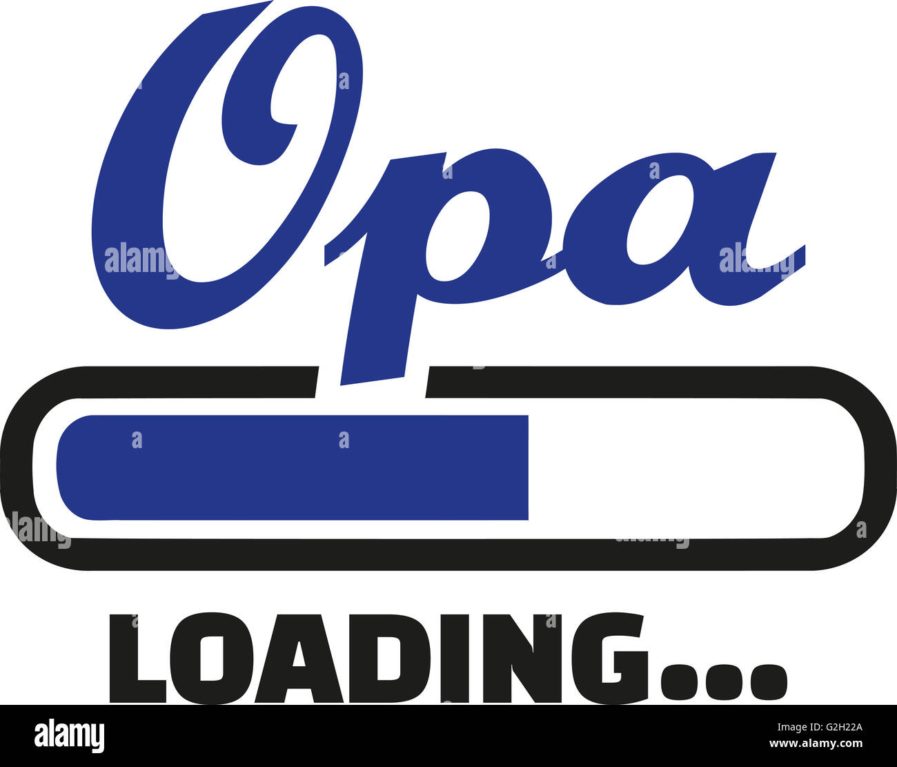 Grandfather Loading bar german Stock Photo - Alamy