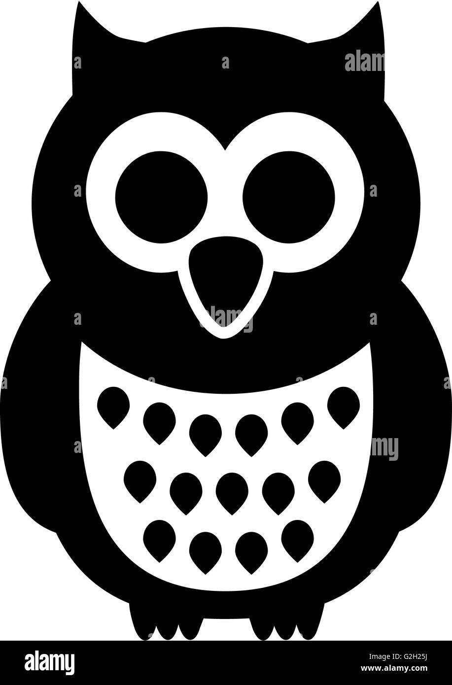Owl cartoon Black and White Stock Photos & Images - Alamy