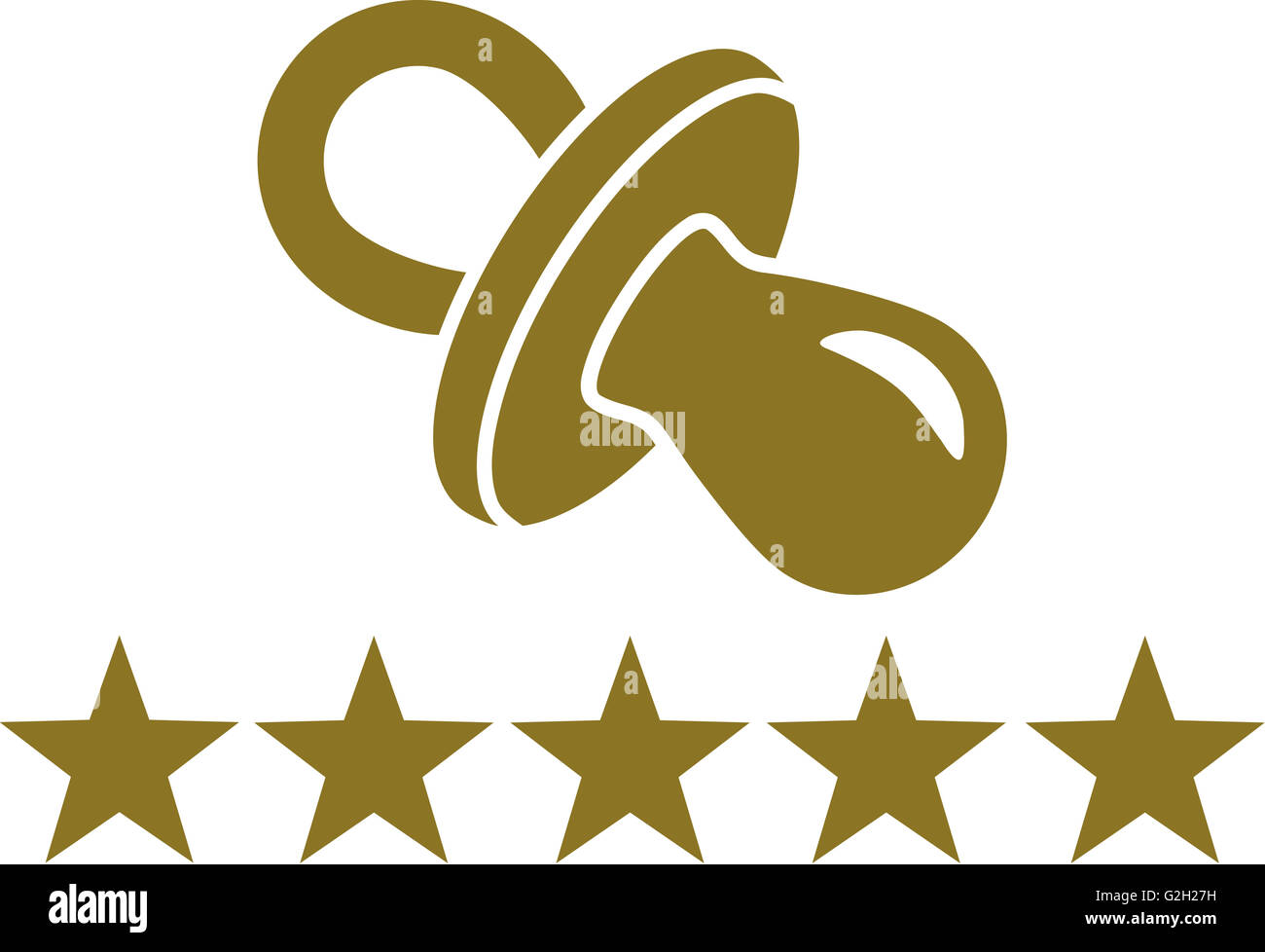 Gold Pacifier Clipart