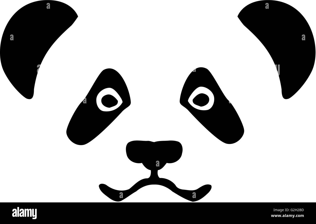 Panda logo silhouette hi-res stock photography and images - Alamy