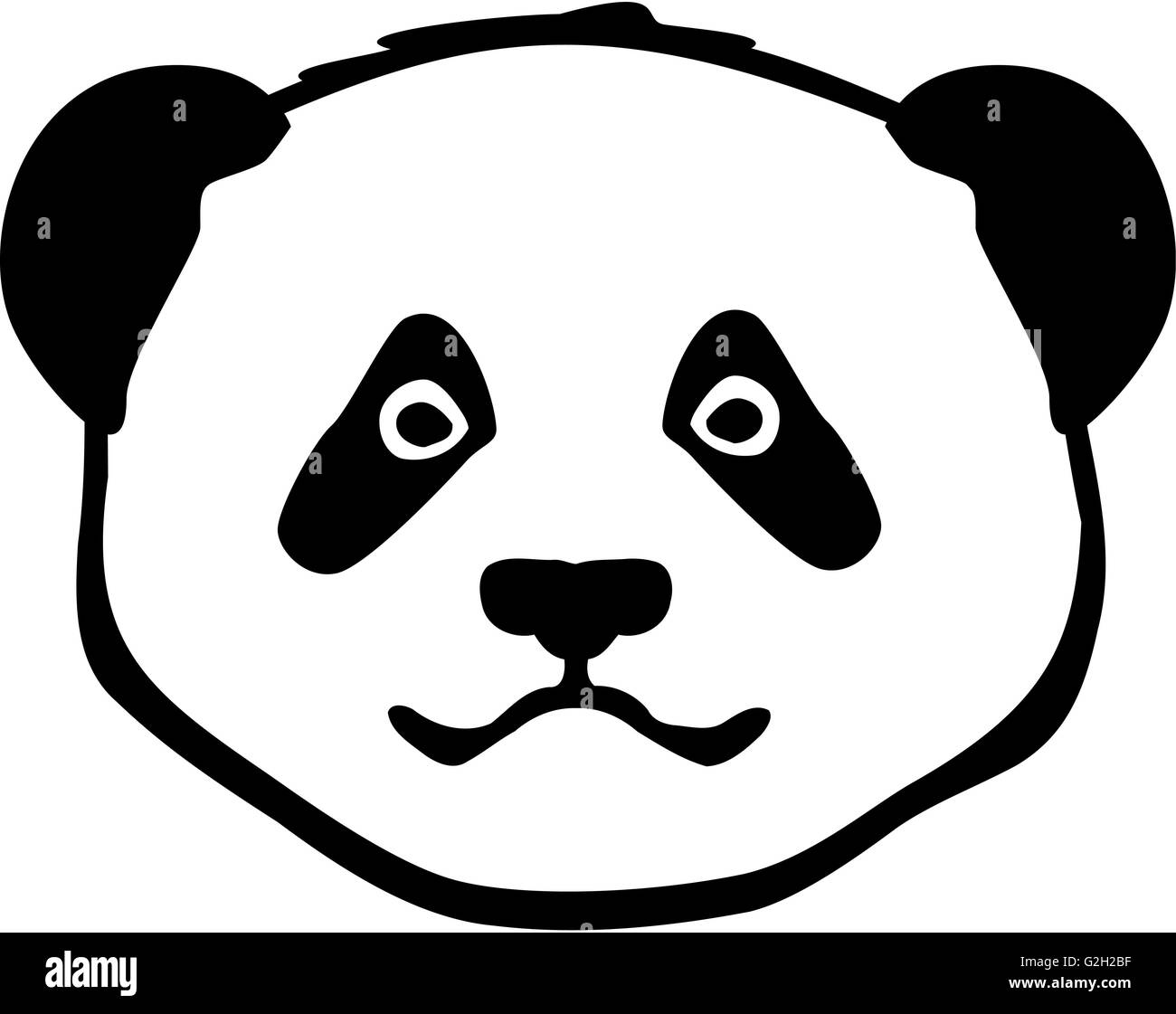 Panda head looking sad Stock Photo - Alamy