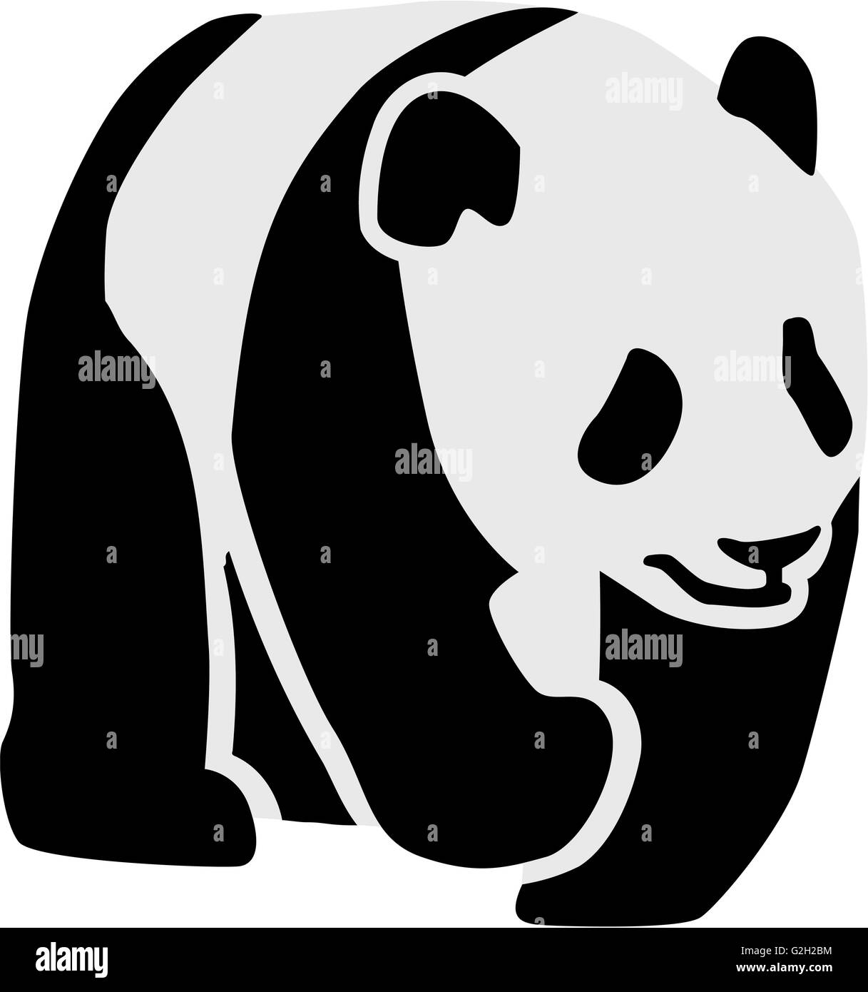 Silhouette of a panda Stock Photo - Alamy