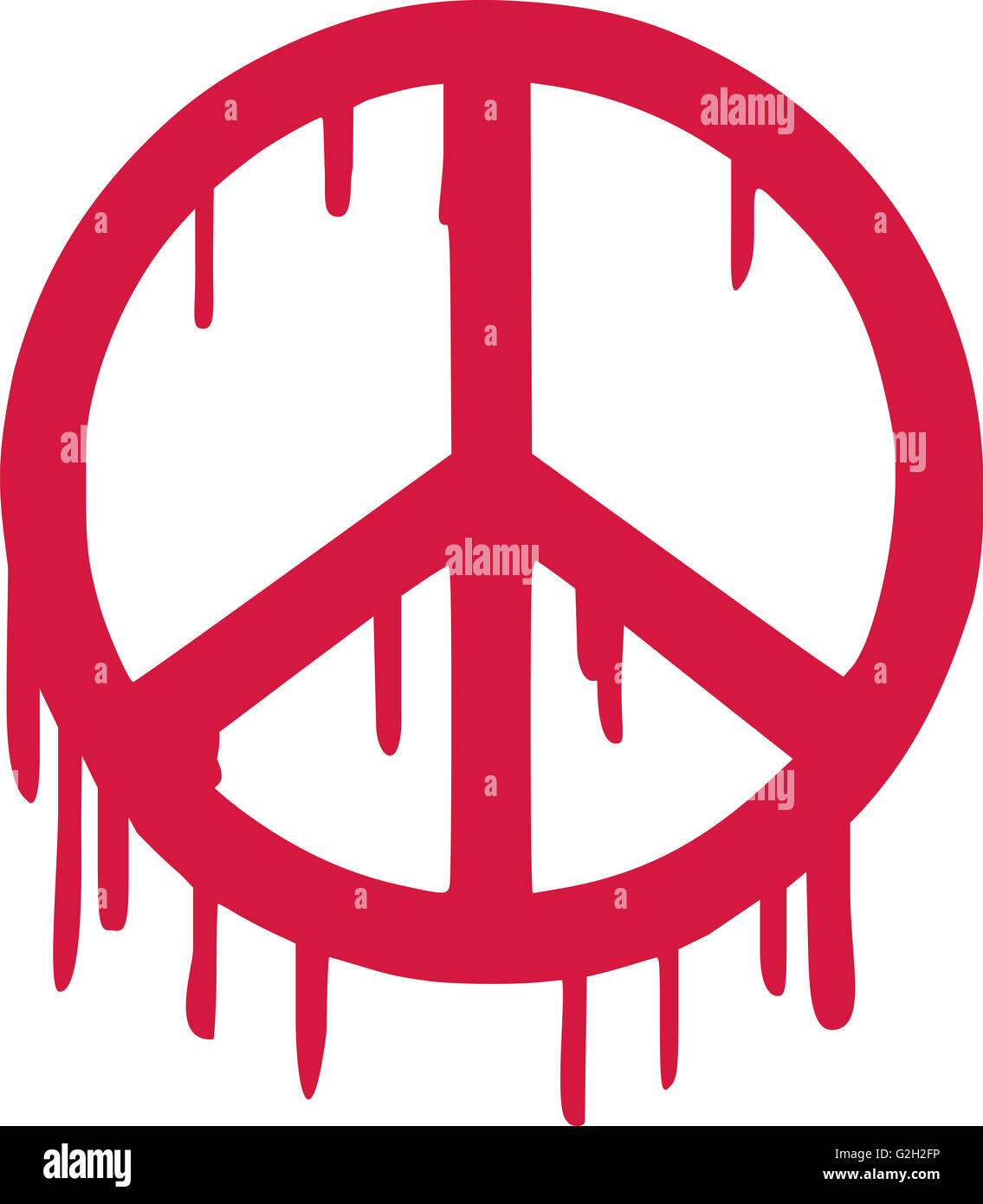 Bloody peace sign Stock Photo - Alamy