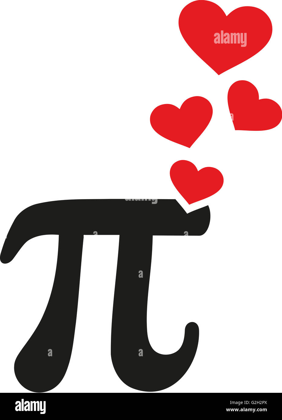 Pi with hearts love Stock Photo - Alamy