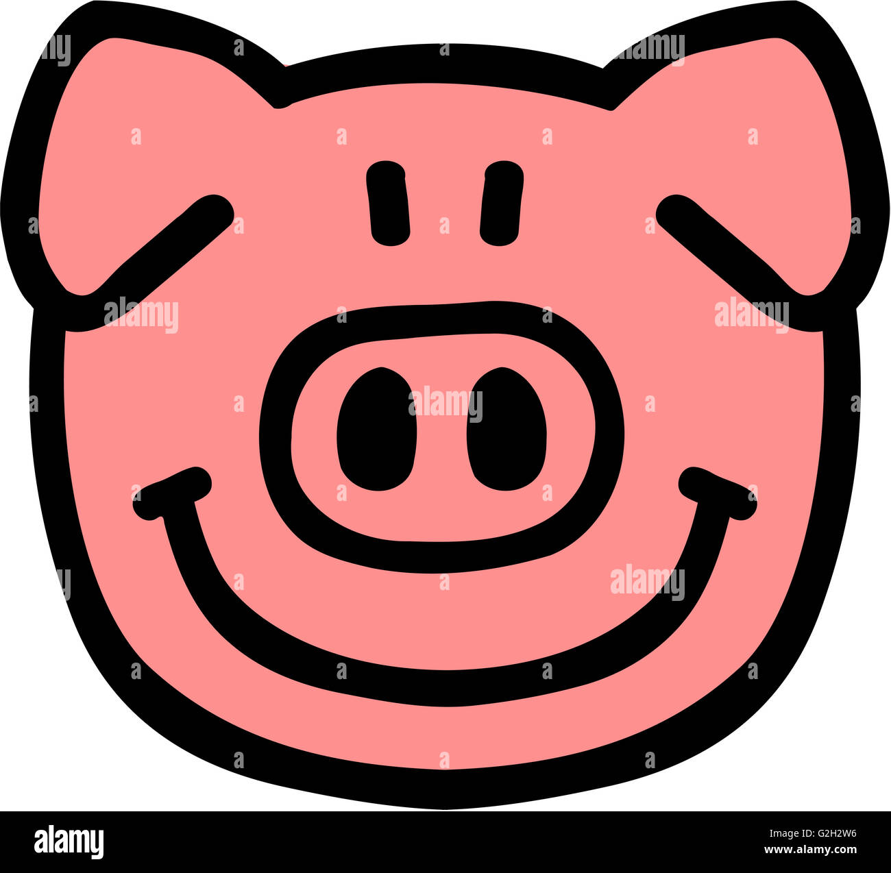 Cartoon pig head Stock Photo - Alamy