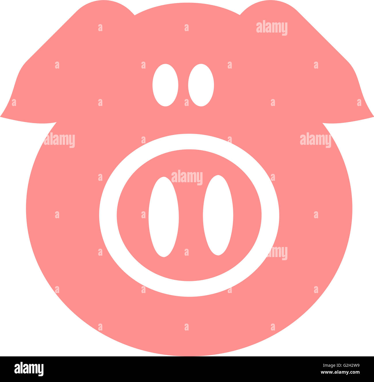 Pig head icon Stock Photo - Alamy