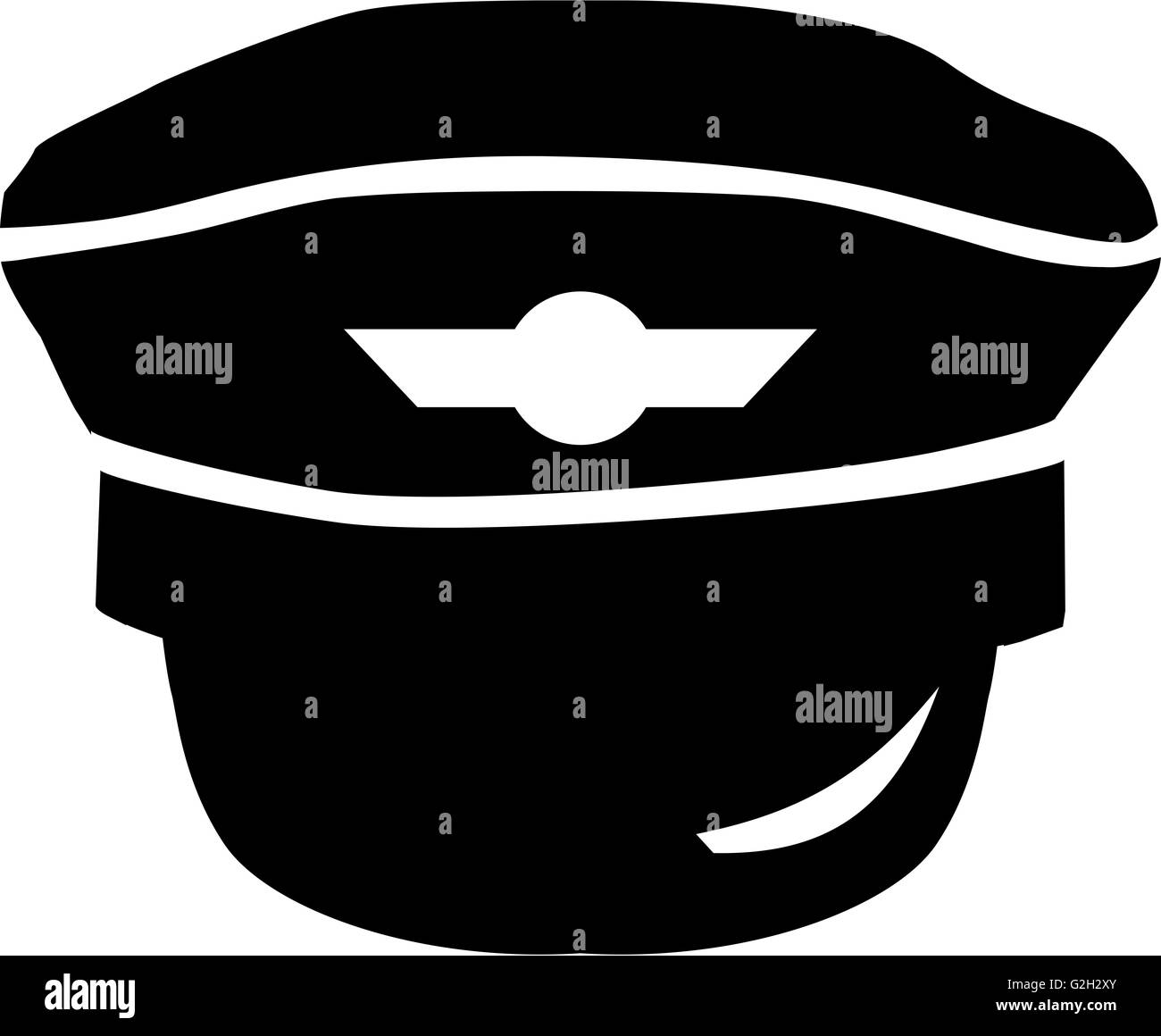 Pilot Hat Icon Stock Photo - Alamy