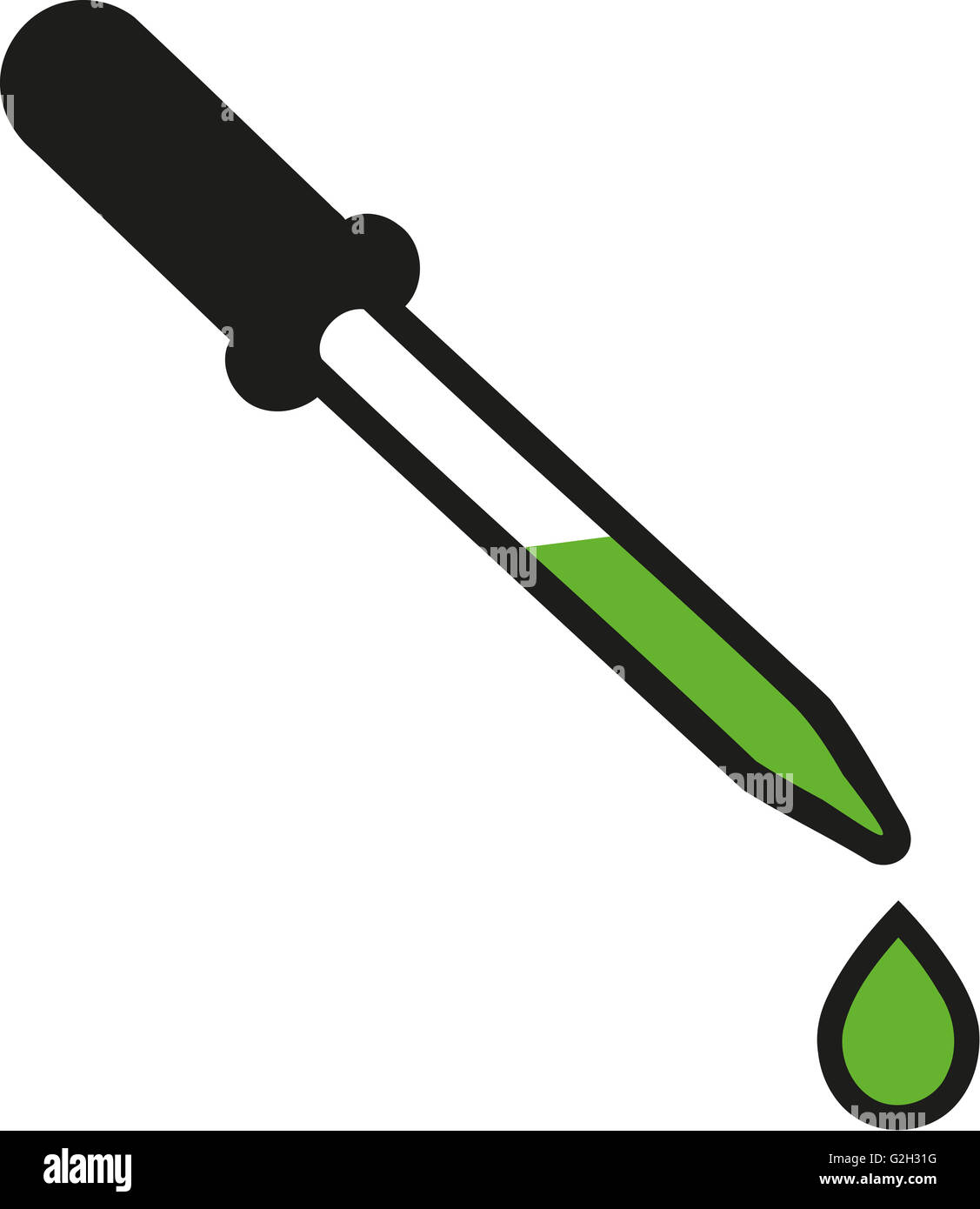 Pipette with green liquid Stock Photo - Alamy