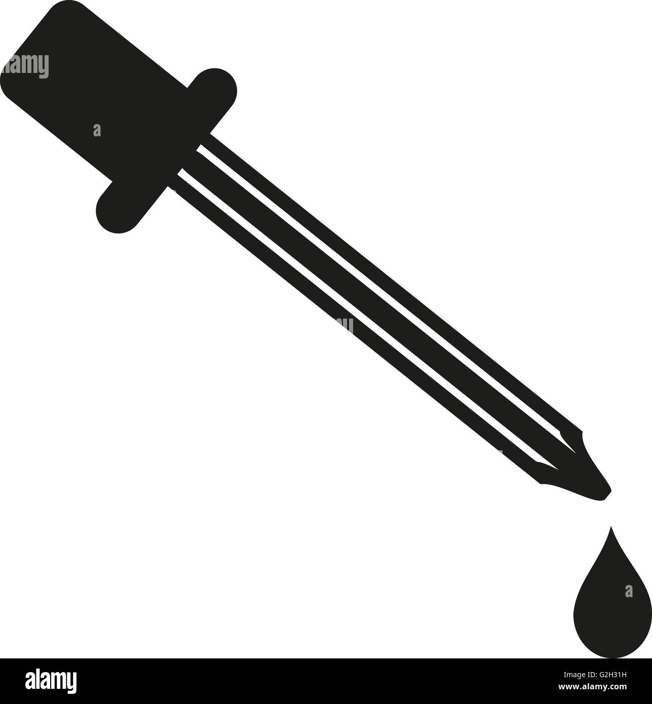 Pipette with drop Stock Photo - Alamy