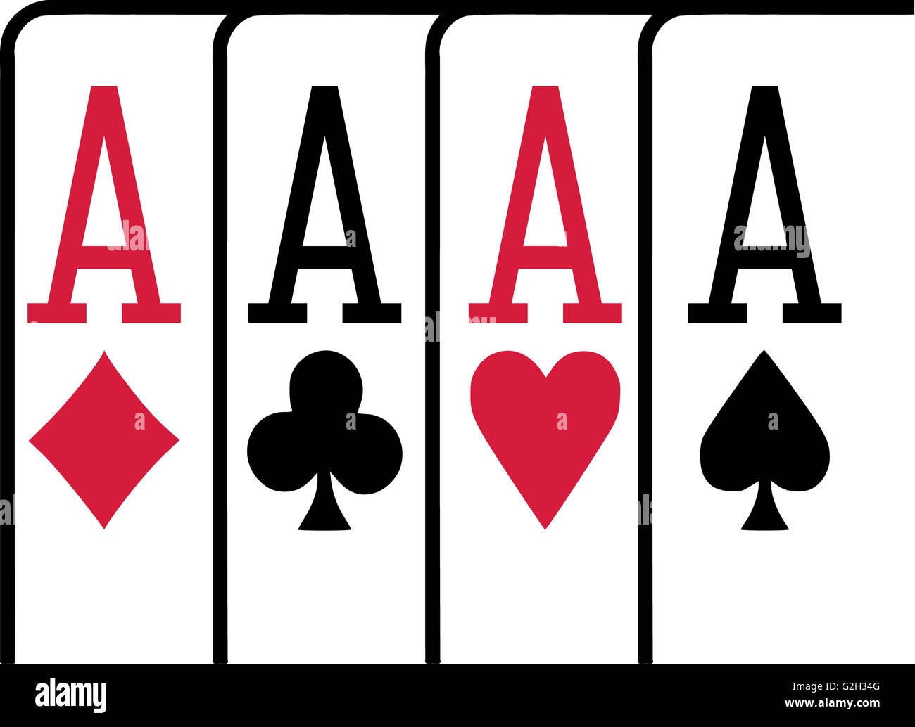 Four aces playing cards winning poker Stock Photo - Alamy