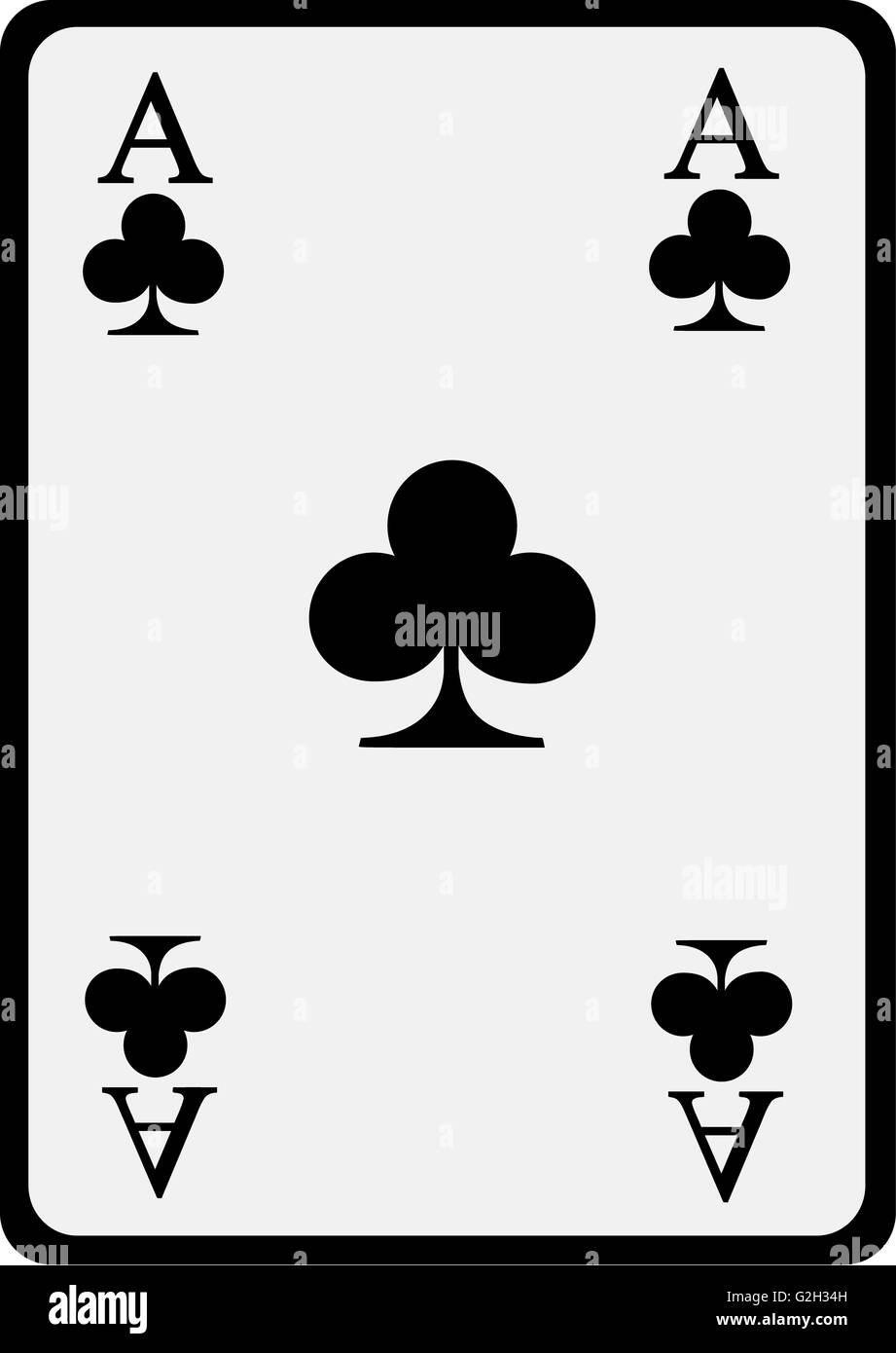 Playing card club ace Stock Photo - Alamy
