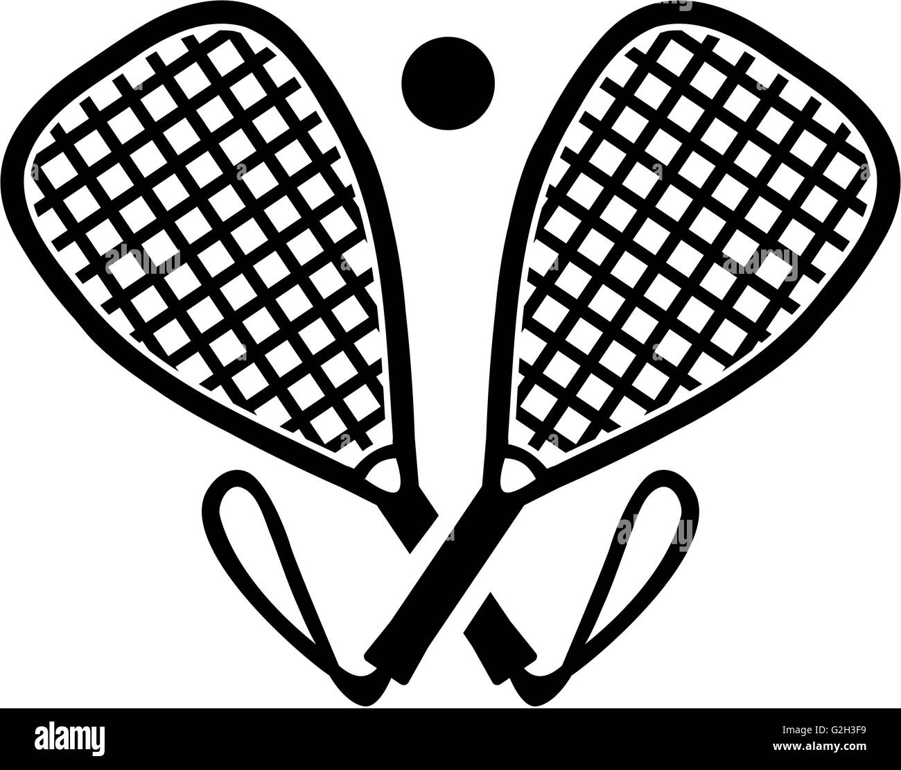 Crossed racket silhouette hi-res stock photography and images - Alamy