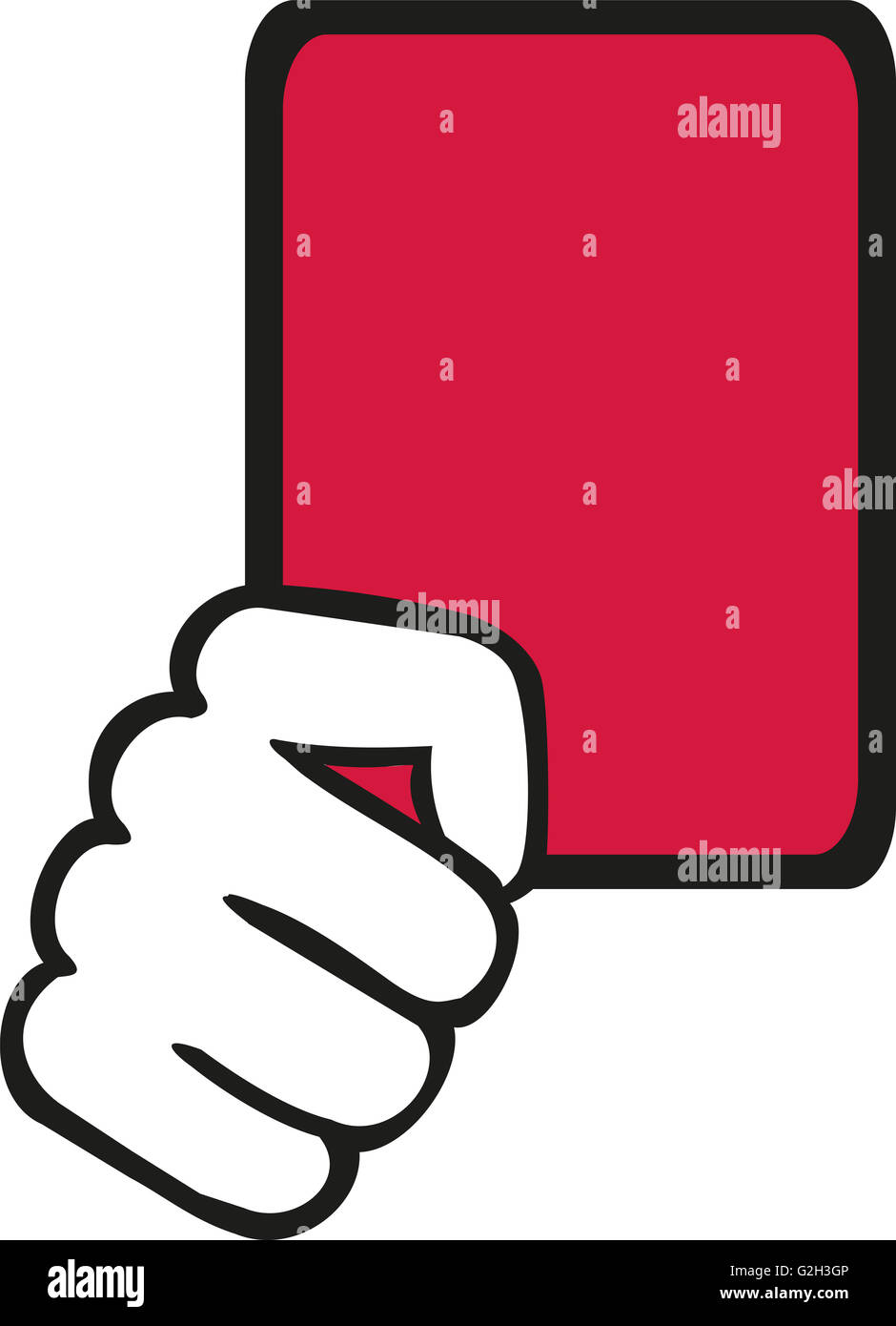 Referee Red Card Hand Soccer Stock Photo - Alamy