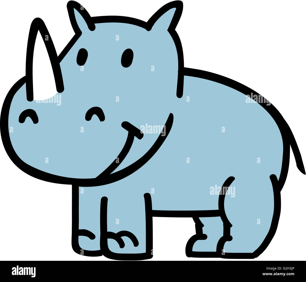 Rhino cartoon hi-res stock photography and images - Alamy