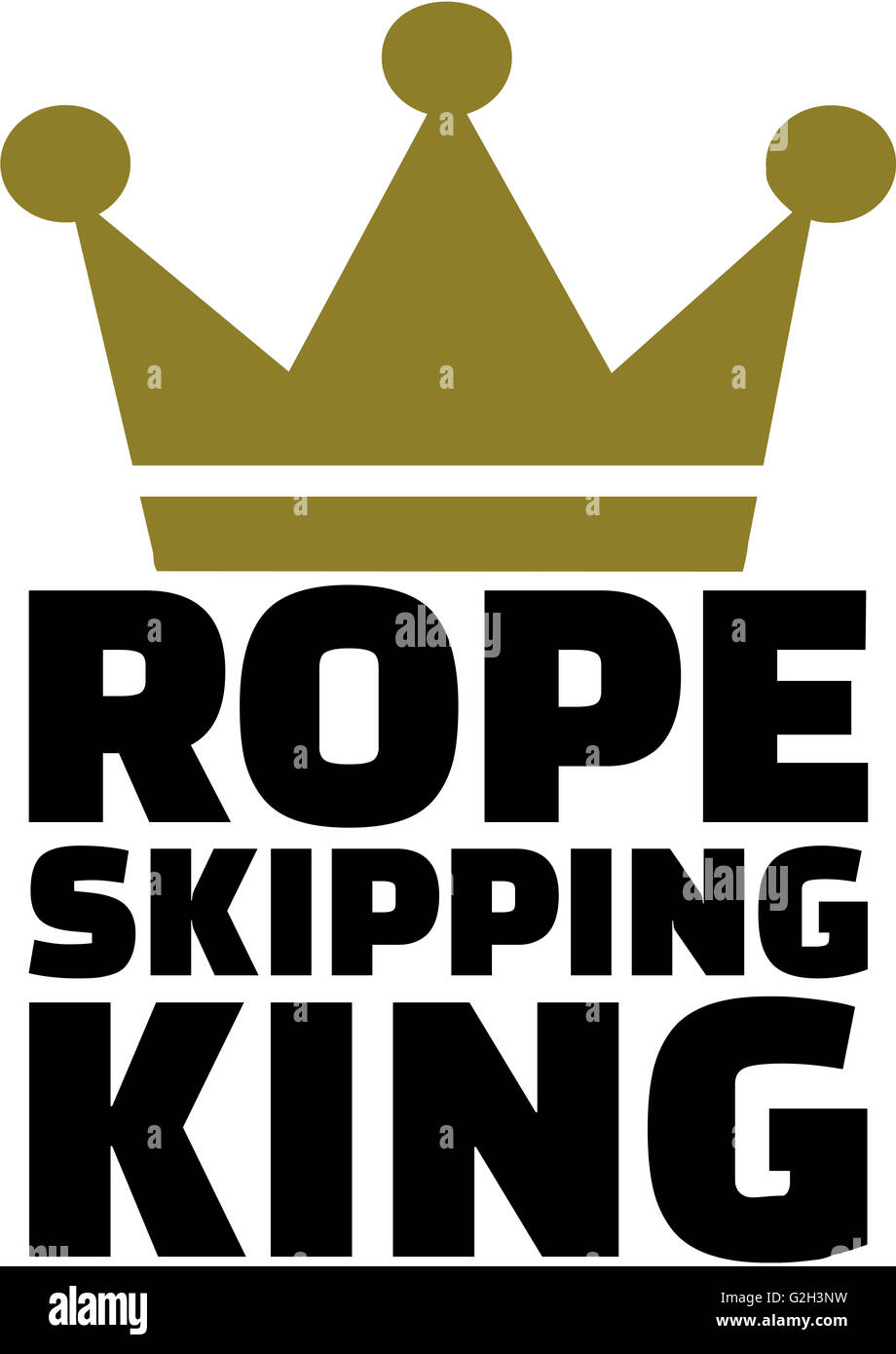 Rope Skipping King with crown Stock Photo - Alamy