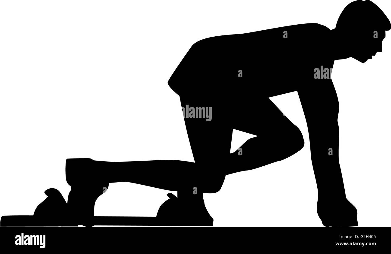 Running Sprint start man Stock Photo - Alamy