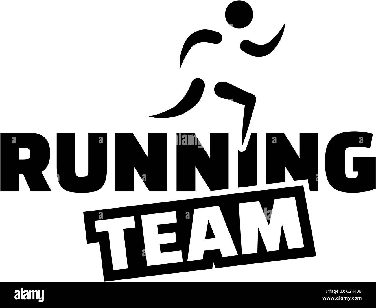 Running logo Black and White Stock Photos & Images - Alamy