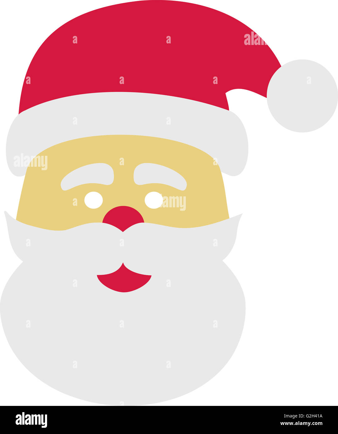 Santa Claus head with hat Stock Photo - Alamy