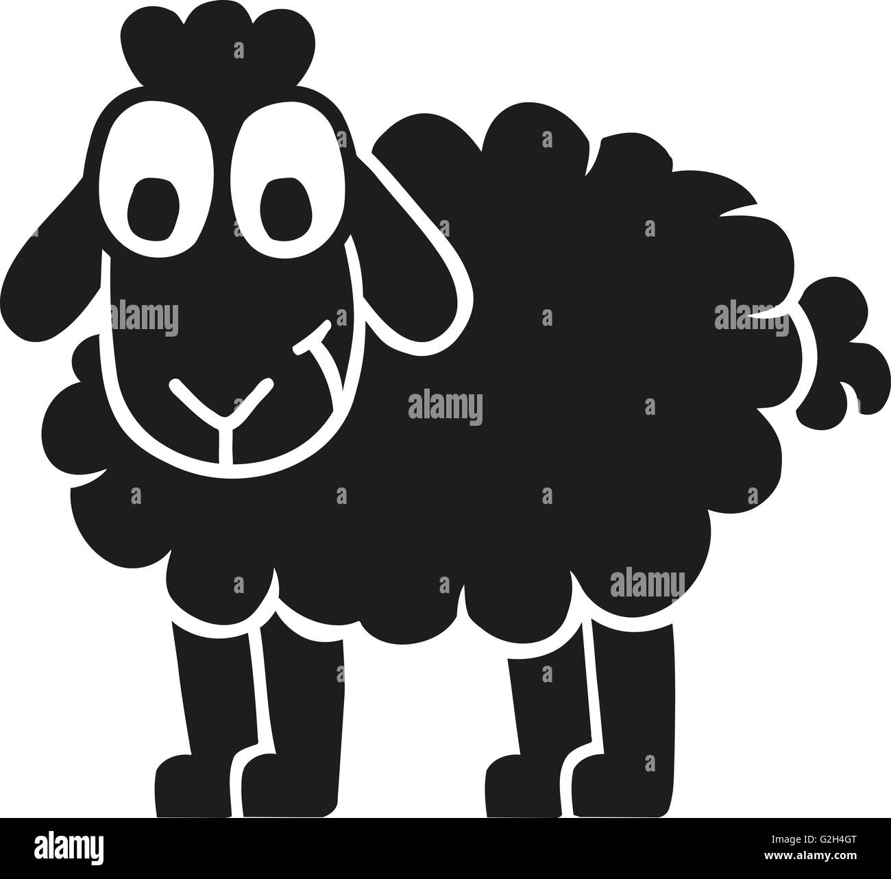 Cartoon black sheep hi-res stock photography and images - Alamy