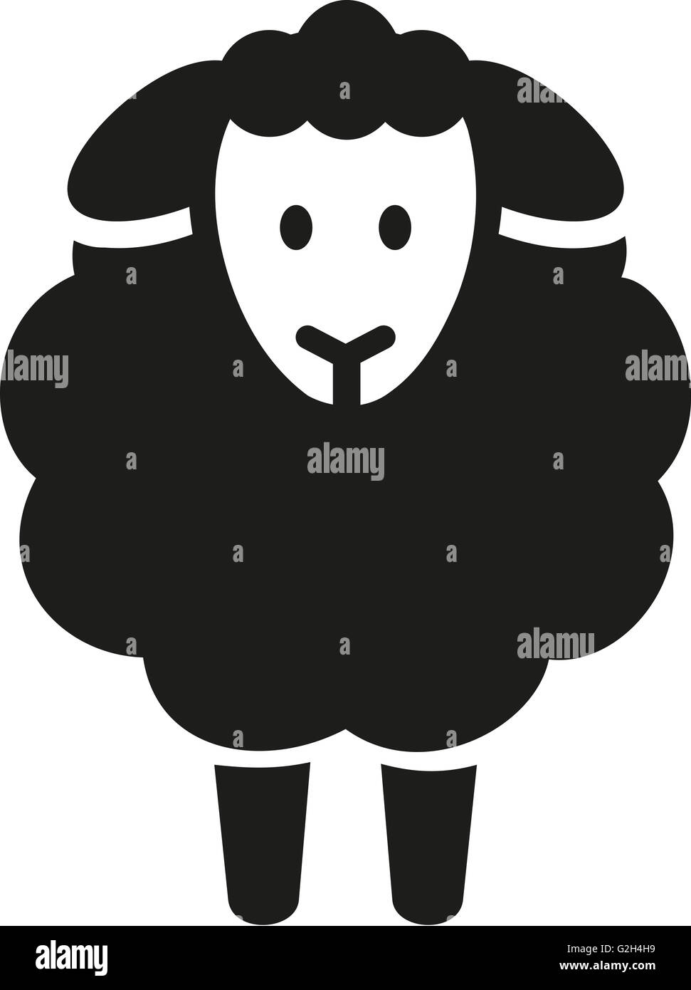 Sheep icon front view Stock Photo - Alamy