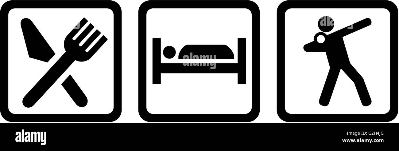 Eat Sleep Symbol